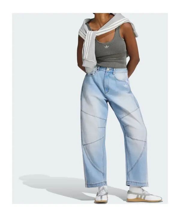 ADIDAS ORIGINALS Wide-leg Stripe Jeans