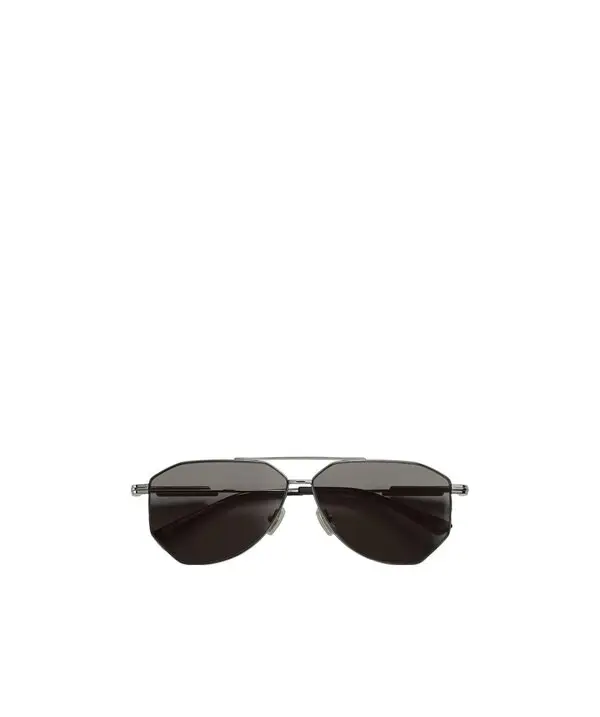 Bottega Veneta Aviator Sunglasses - Ruthenium/gray