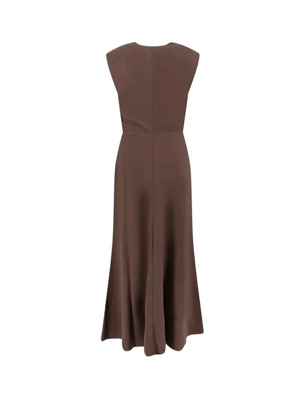 Brunello Cucinelli Cowl-neck Flared Dress