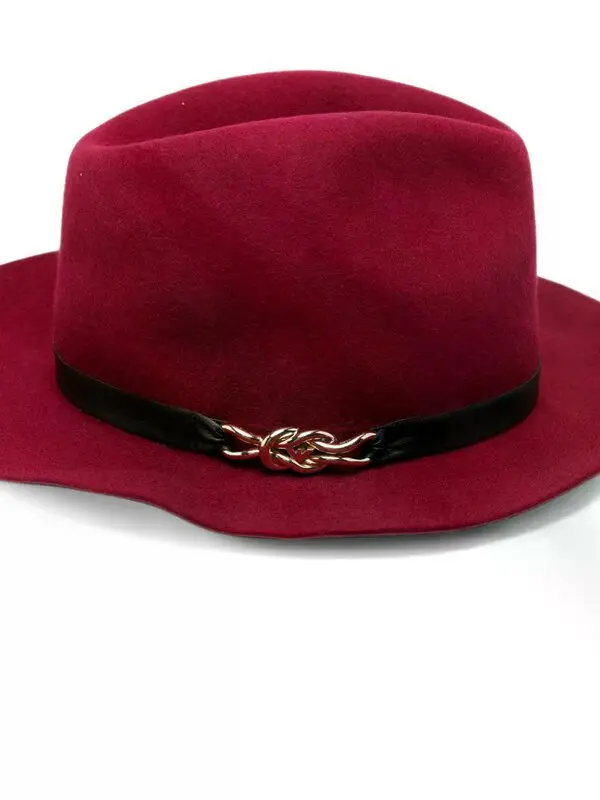 Emporio Armani Knot-detail Fedora Hat