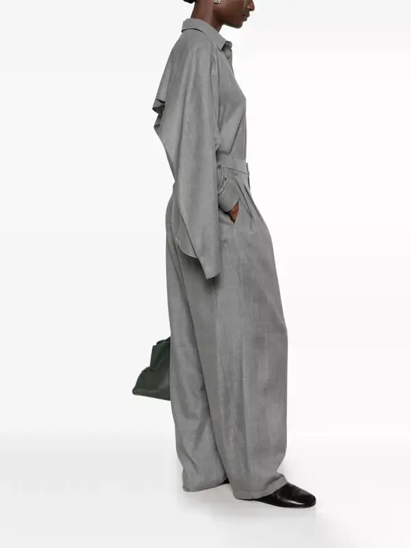 DARKPARK Phebe Pleated Wide-leg Tailored Trousers