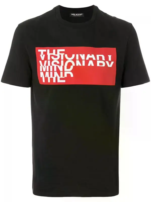 Neil Barrett Slogan-print Distressed T-shirt