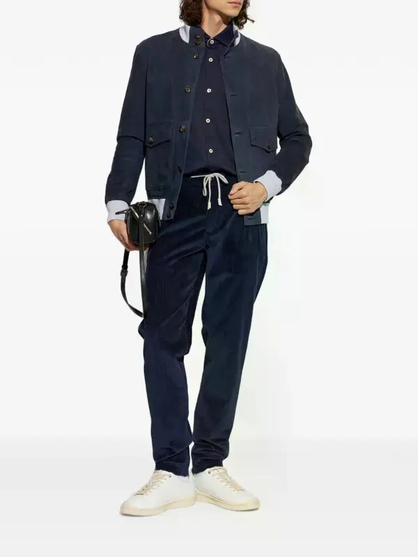 Eleventy Pique-knit Long-sleeve Shirt