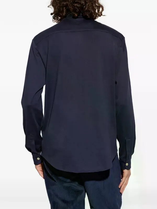Eleventy Pique-knit Long-sleeve Shirt