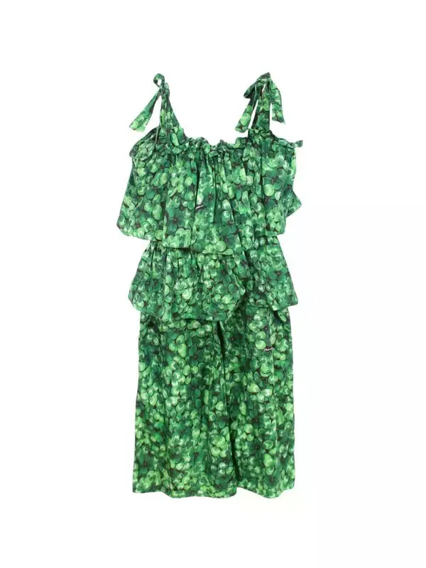 Dolce & Gabbana 2010s Clover-print Top And Trousers Set