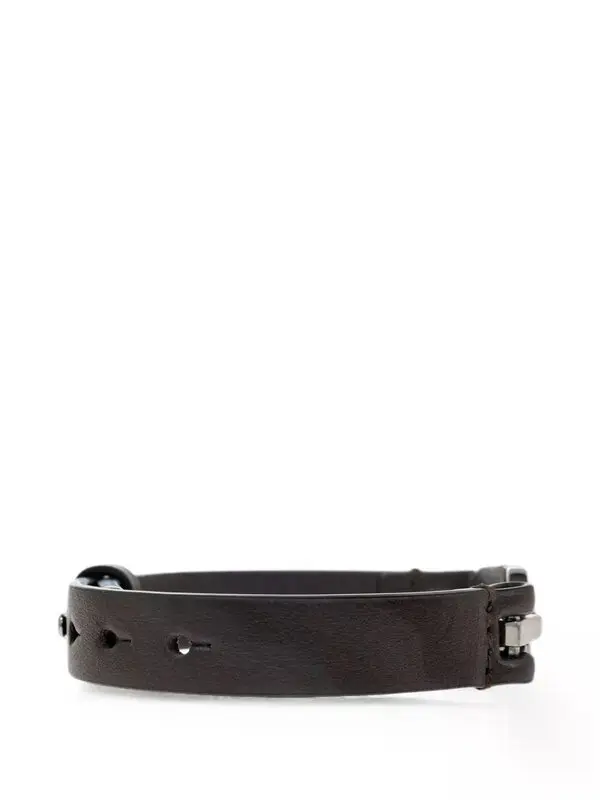 FERRAGAMO Double-gancini Leather Bracelet