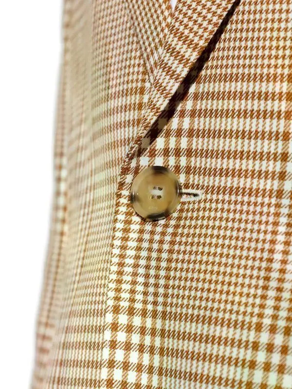 AMI Paris Checked Single-breasted Wool Blazer