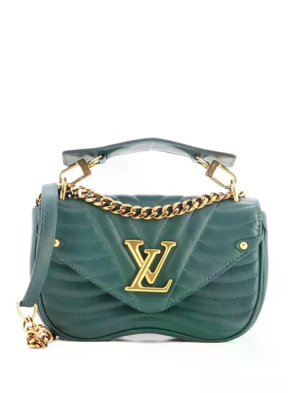 LOUIS VUITTON New Wave Chain Bag Quilted Leather Pm Shoulder Bag - Green