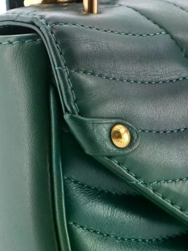 LOUIS VUITTON New Wave Chain Bag Quilted Leather Pm Shoulder Bag - Green