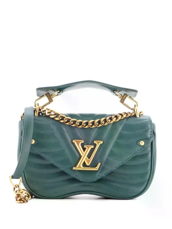 LOUIS VUITTON New Wave Chain Bag Quilted Leather Pm Shoulder Bag - Green