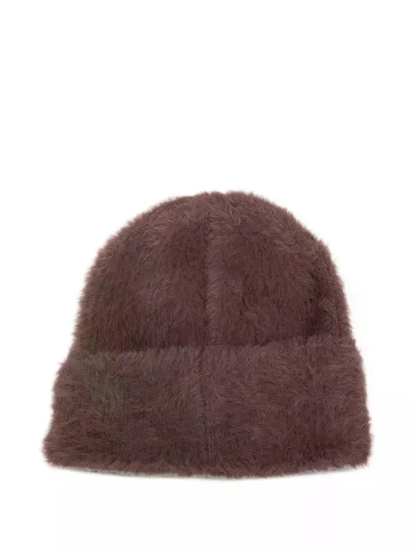 Guess Logo-plaque Fluffy Beanie Hat
