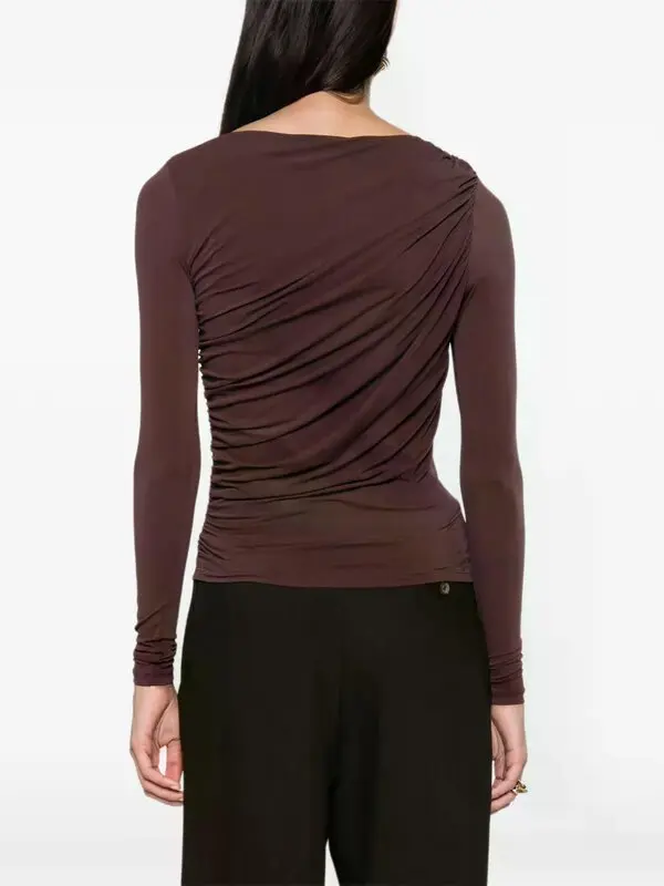 FRAME Long-sleeve Ruched Top