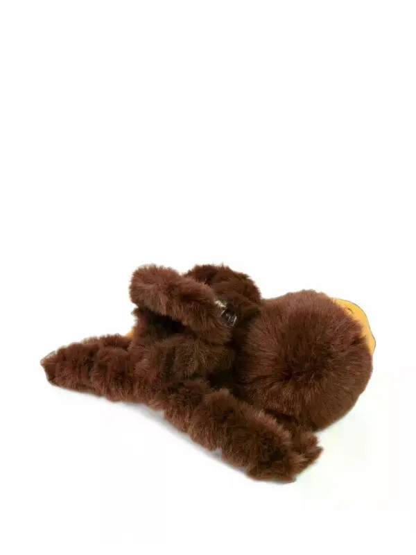 A BATHING APE Baby Milo Plush Hair Clip - Brown