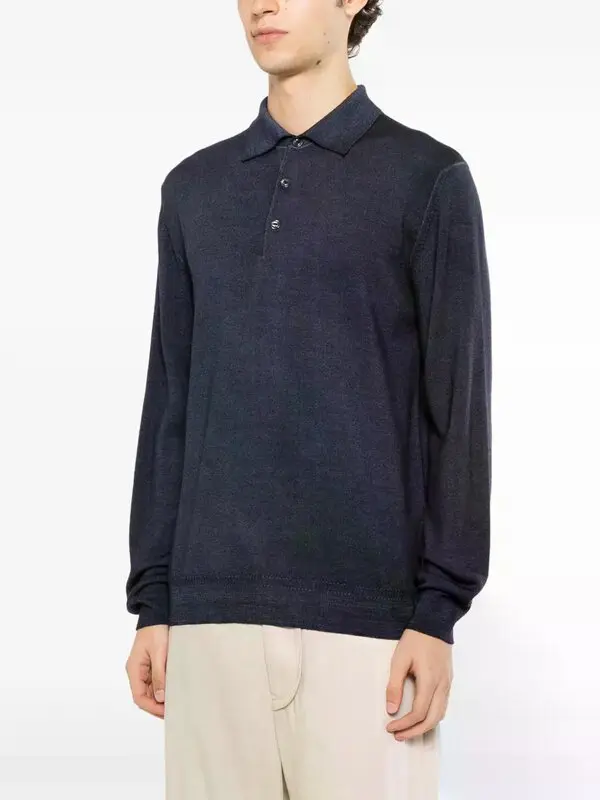 120% Lino Long-sleeve Polo Shirt