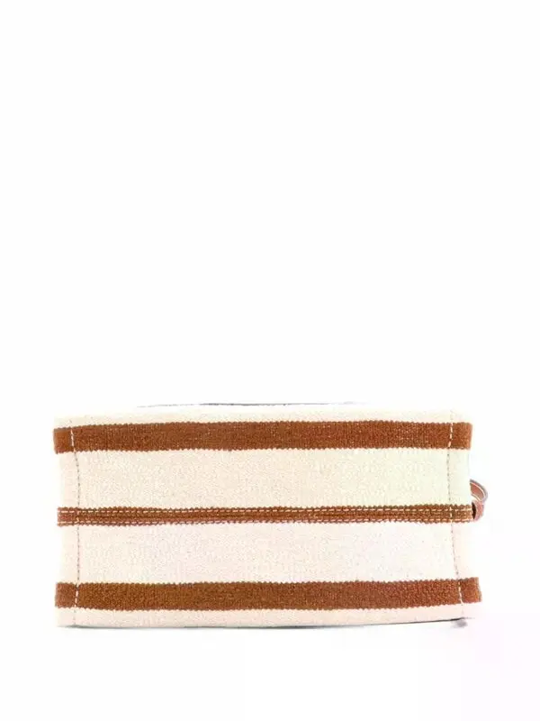 Celine Cabas Thais Striped Jacquard Textile Small Tote Bag