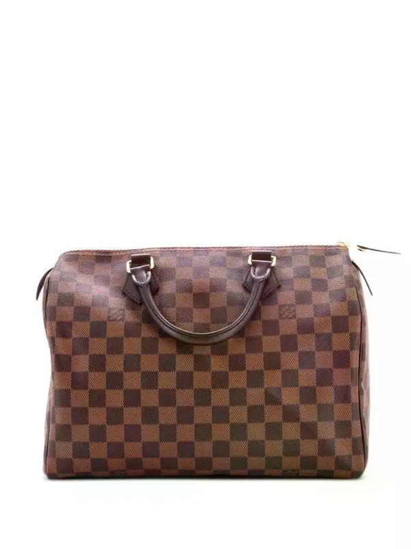 LOUIS VUITTON Speedy Handbag Damier 30 Satchel - Brown