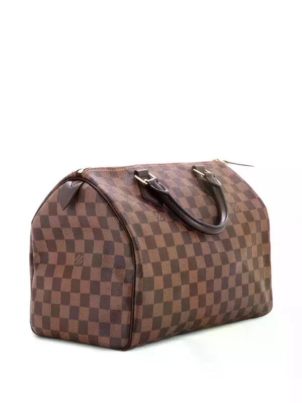 LOUIS VUITTON Speedy Handbag Damier 30 Satchel - Brown