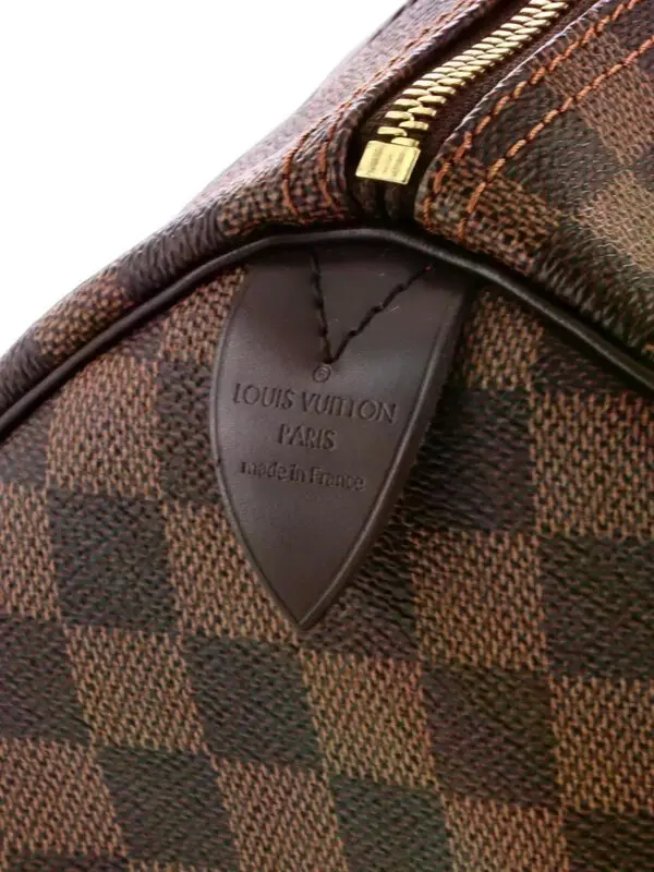 LOUIS VUITTON Speedy Handbag Damier 30 Satchel - Brown