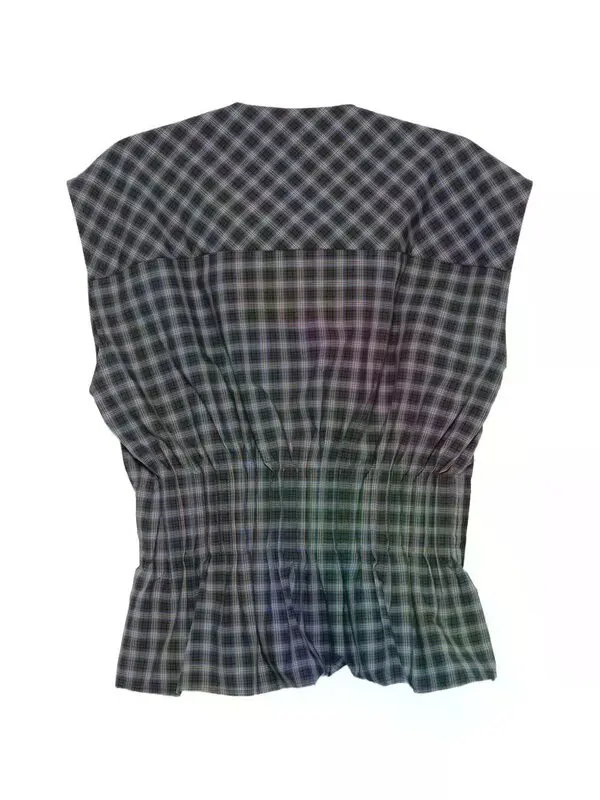 MSGM Ruffled Check Shirt