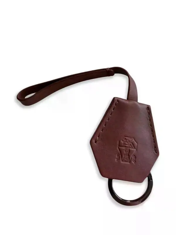 Brunello Cucinelli Logo-embossed Leather Keyring