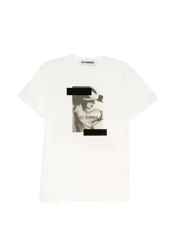 LES HOMMES Graphic-print T-shirt - White