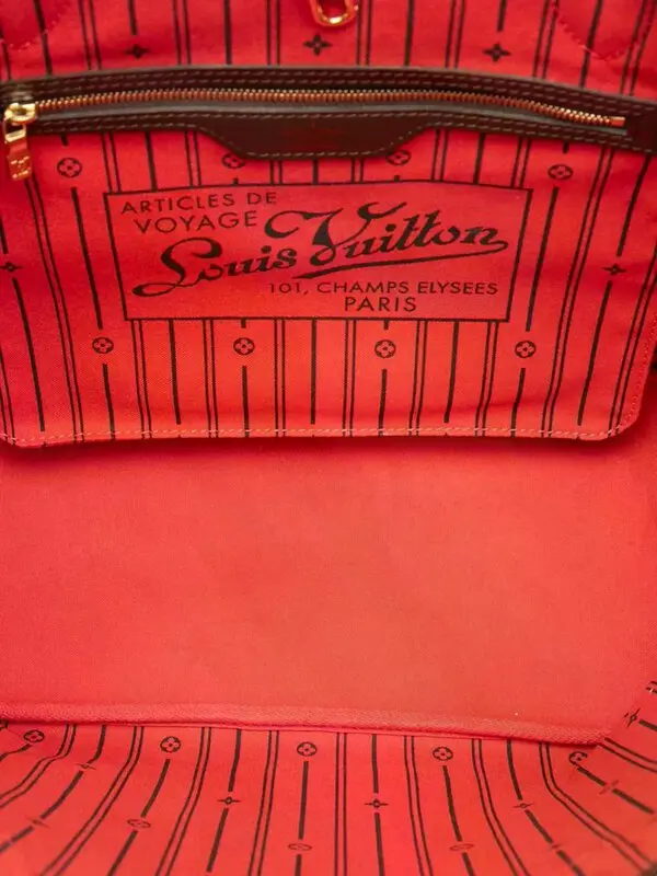 LOUIS VUITTON 2012 Damier Ebene Neverfull Mm Tote Bag