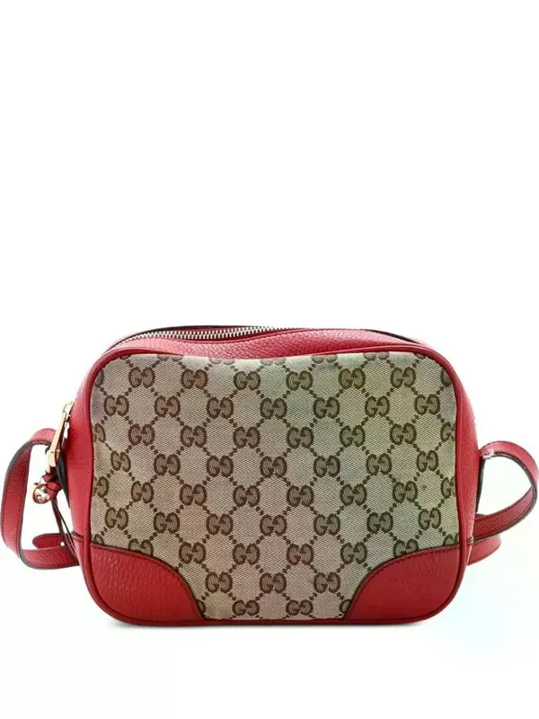 Gucci Bree Disco Gg Canvas With Leather Mini Crossbody Bag - Red