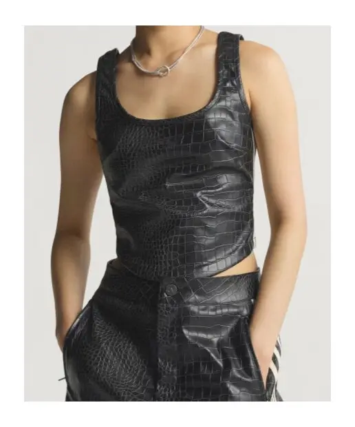 ADIDAS ORIGINALS Pleather Corset Top