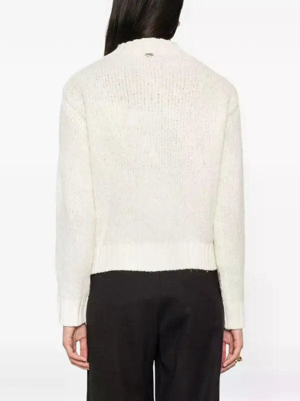 Herno Bouclé Ribbed-trim Sweater