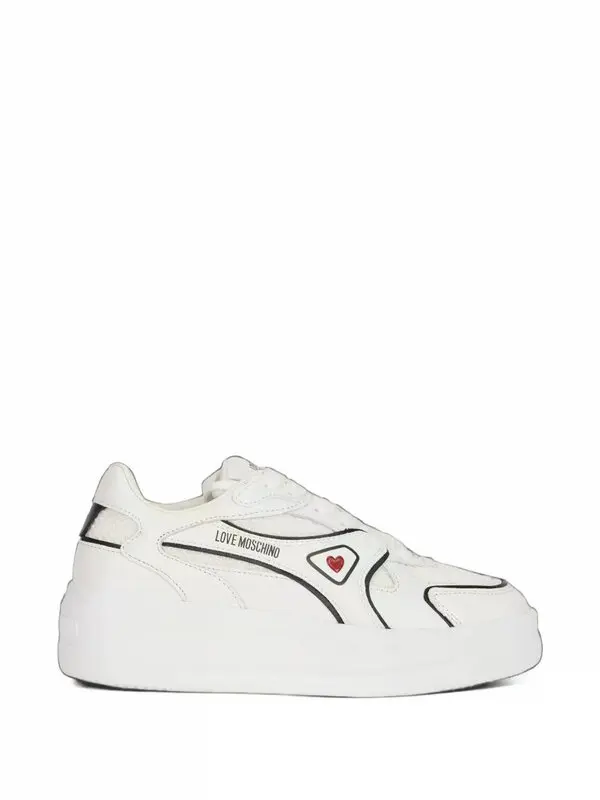 Moschino Heart-motif Sneakers - White