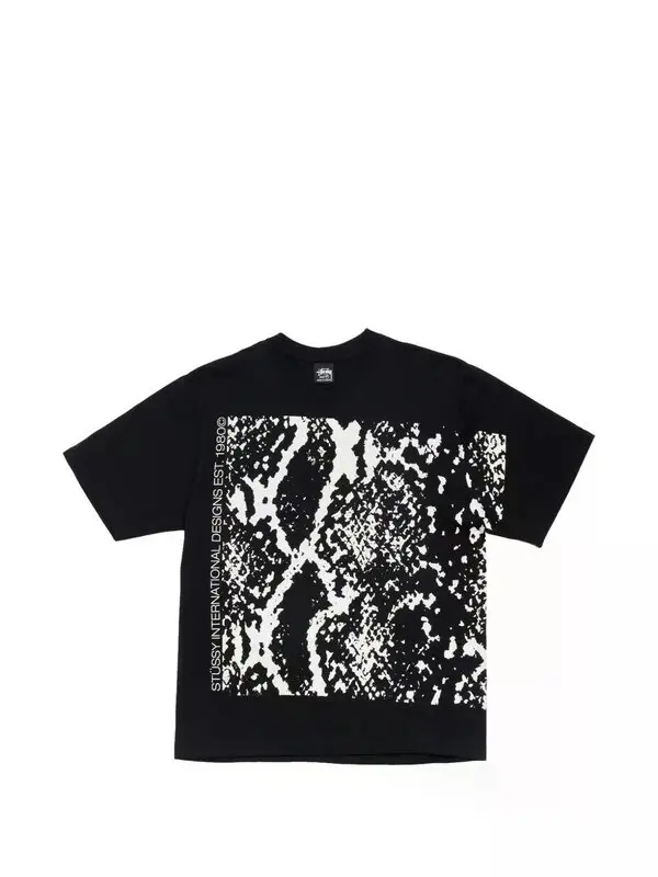 StÜssy Snakeskin Logo-print T-shirt