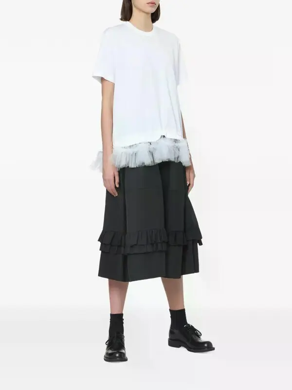 Comme Des Garçons Ruffled Tiered Midi Skirt