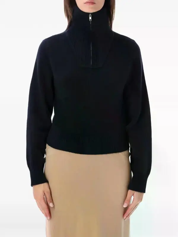 MAISON MARGIELA Half-zip Cropped Knit Top