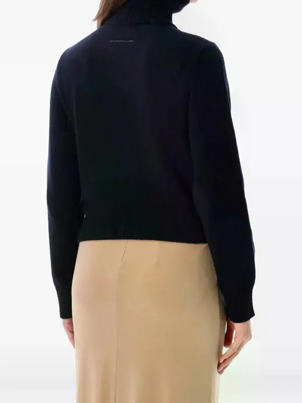 MAISON MARGIELA Half-zip Cropped Knit Top