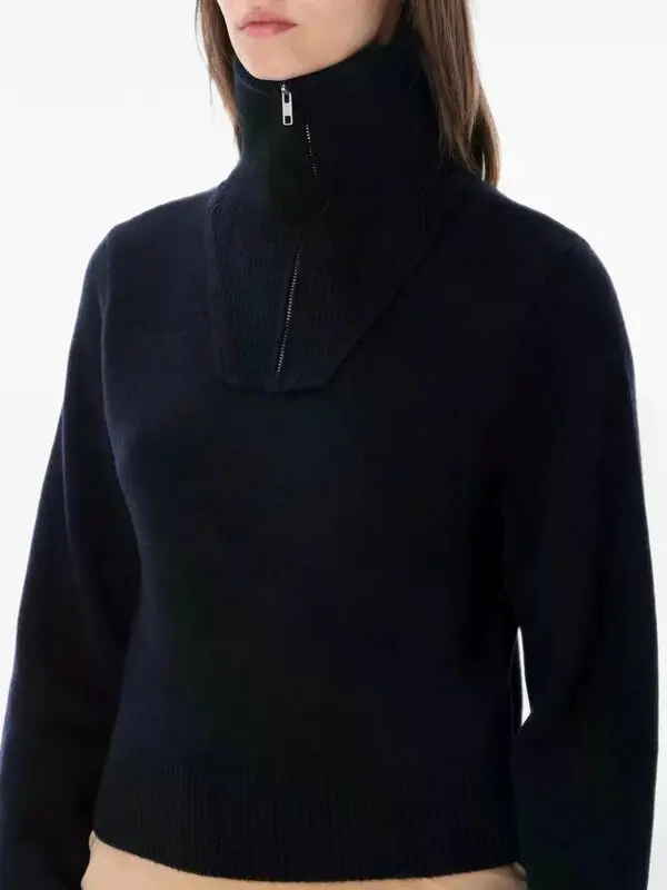 MAISON MARGIELA Half-zip Cropped Knit Top