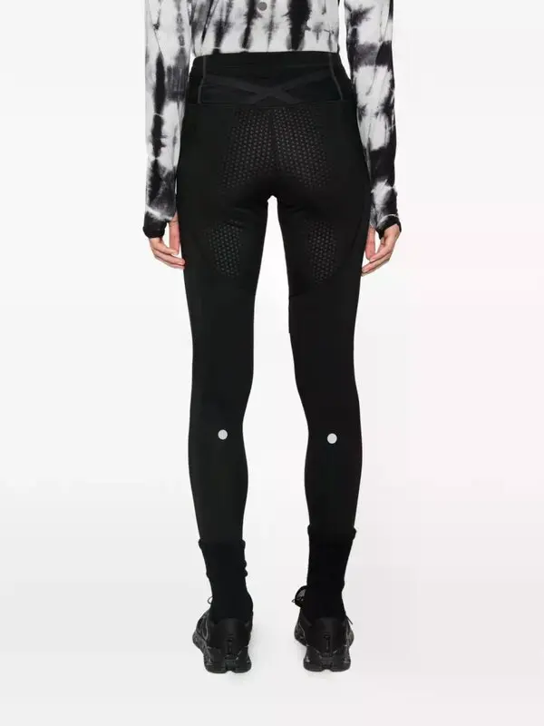 Asics Logo-detail Textured-panel Leggings