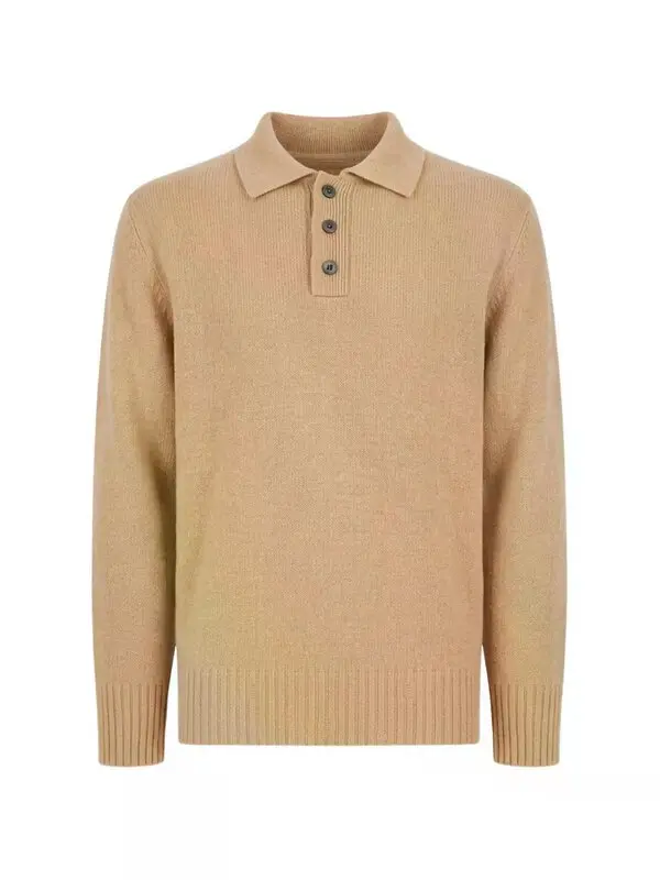 AMARANTO Button-up Polo Sweater