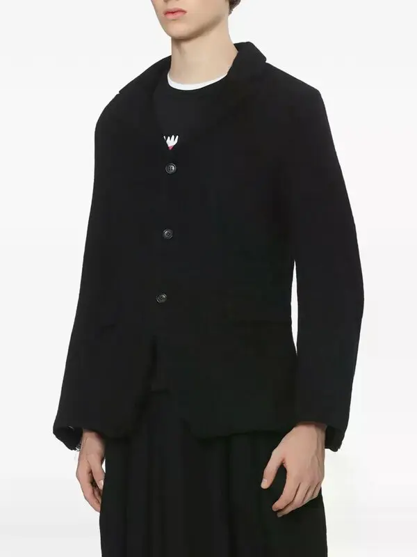 Comme Des Garçons Zip-detail Wool Jacket