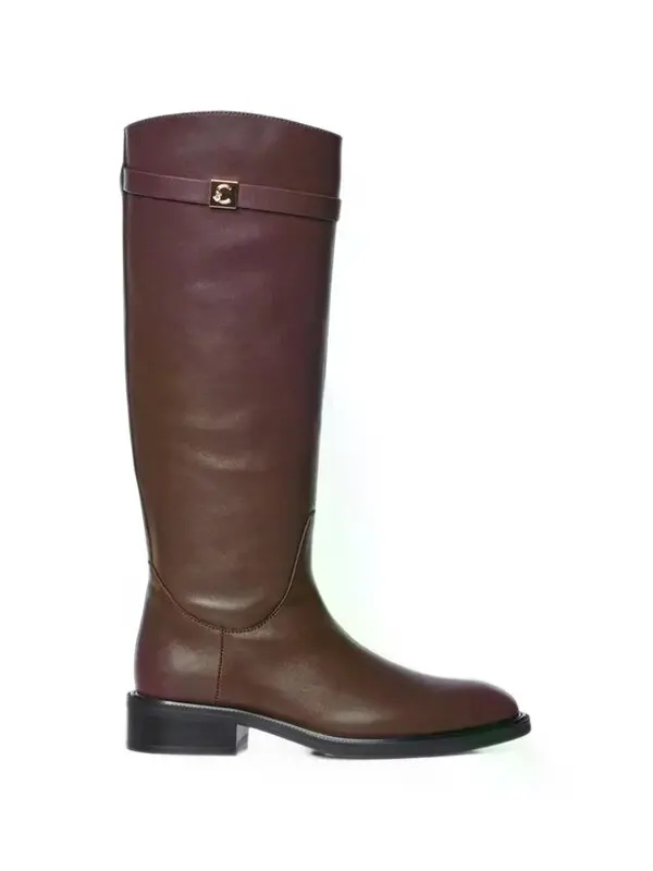 COCCINELLE Pansy Logo-plaque Buckled Boots