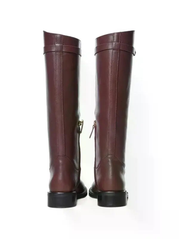 COCCINELLE Pansy Logo-plaque Buckled Boots