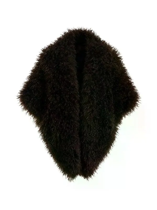 GEMY MAALOUF Voluminous Faux-fur Bolero - Brown