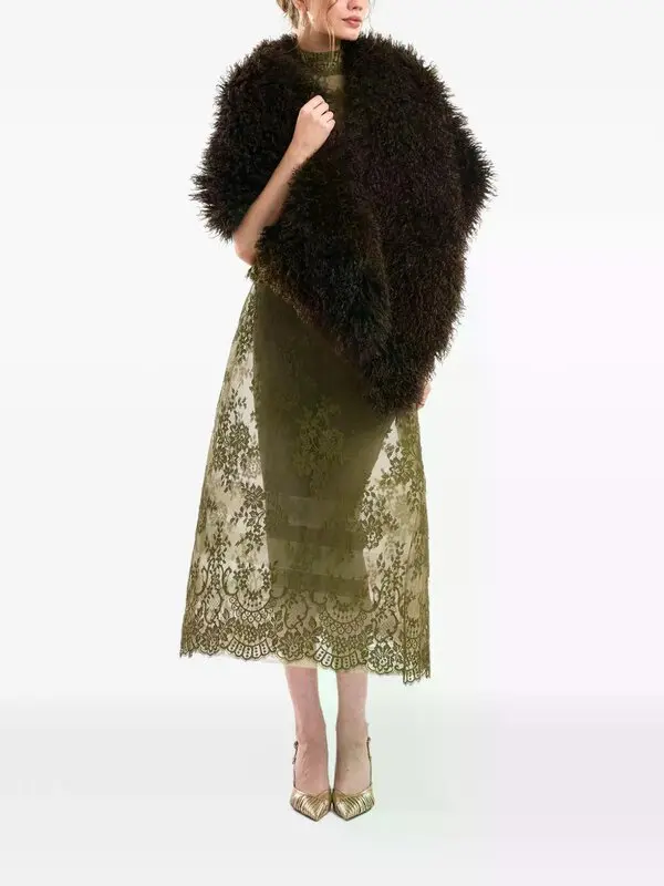 GEMY MAALOUF Voluminous Faux-fur Bolero