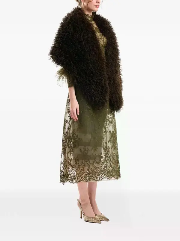 GEMY MAALOUF Voluminous Faux-fur Bolero