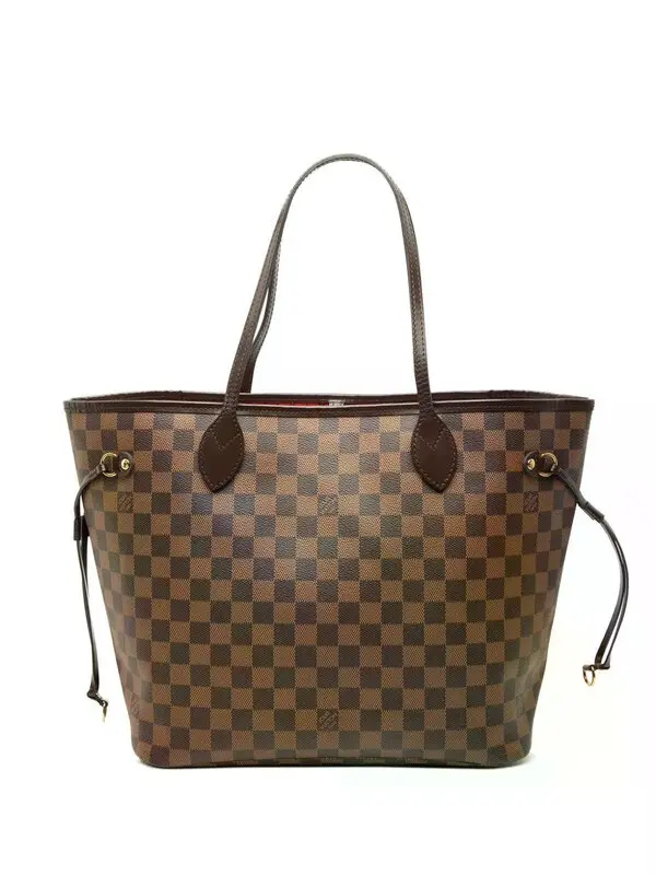 LOUIS VUITTON 2018 Damier Ebene Neverfull Mm Tote Bag - Brown