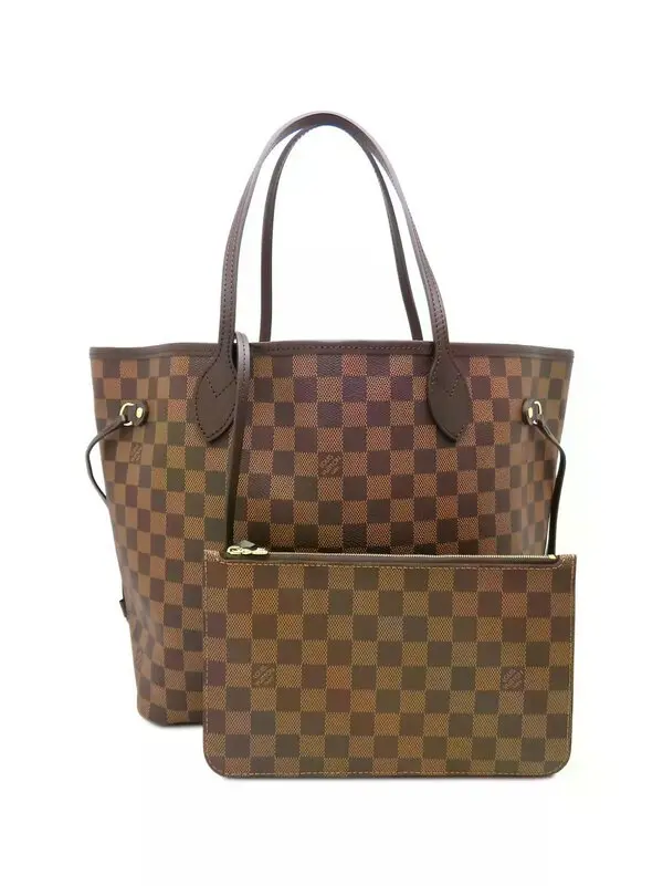 LOUIS VUITTON 2021-2026 Damier Ebene Neverfull Mm Tote Bag - Brown