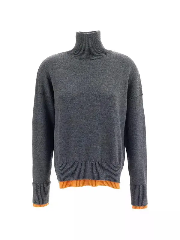 Plan C Turtleneck Merino-wool Sweater - Grey