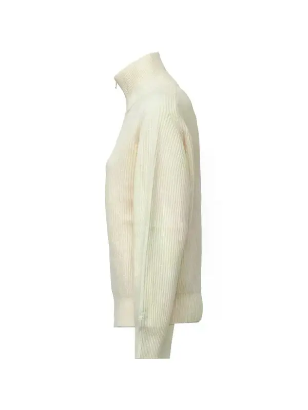 MC2 SAINT BARTH Off White Isalyn Wool Half-zip Knit Sweater