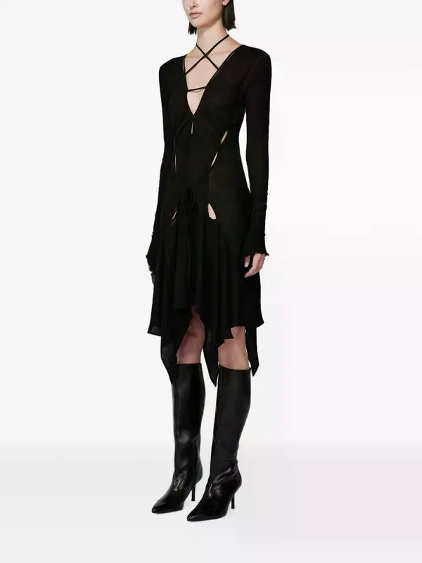 SRVC STUDIO Cut-out Asymmetric Midi Dress