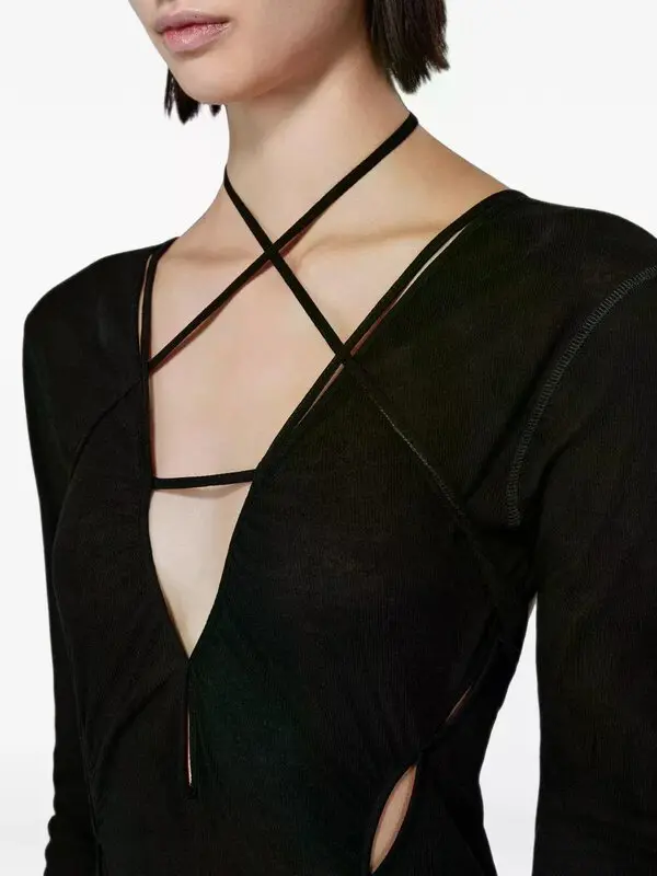 SRVC STUDIO Cut-out Asymmetric Midi Dress