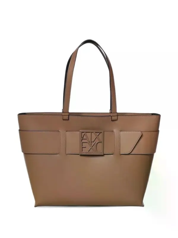 Armani Exchange Logo-plaque Buckled Shoulder Bag